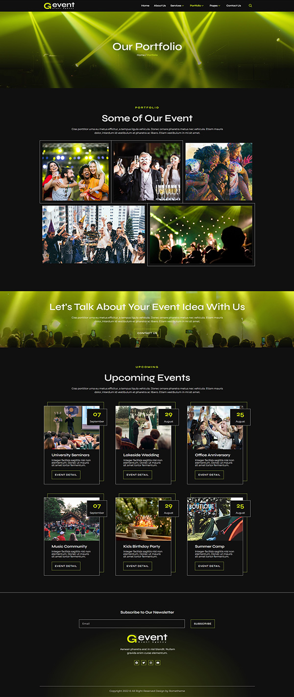 Gevent - Event Agency Elementor Template Kit by Rometheme | ThemeForest